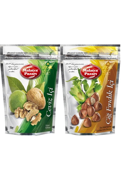 Malatya Pazarı Murat Palancı Çiğ Fındık Içi 200 gr & Ceviz Içi 150 gr