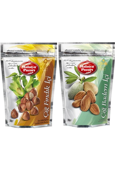 Malatya Pazarı Murat Palancı Çiğ Badem Içi 200 gr & Çiğ Fındık Içi 200 gr