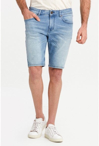 Hemington Buz Mavisi Denim Şort