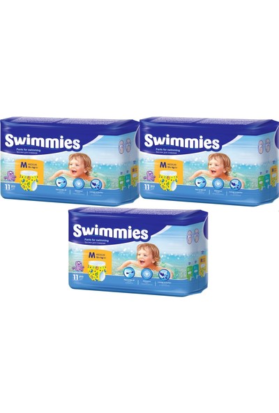 Swimmies Mayo Bebek Bezi Medium-Orta 12+Kg 33 Ad (3 Lü Set) Swimmies Mayo Bebek Bezi Medium-Orta 12+Kg 33 Ad (3 Lü Set)