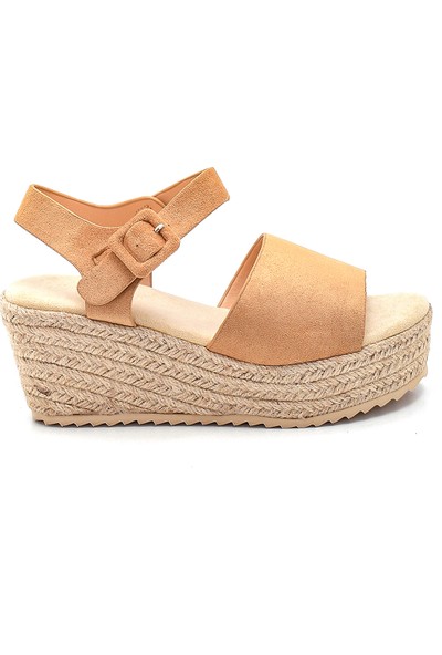Kadın Hasır Tabanlı Casual Sandalet