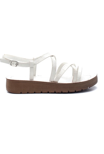 Derimod Kadın Casual Kroko Desenli Sandalet