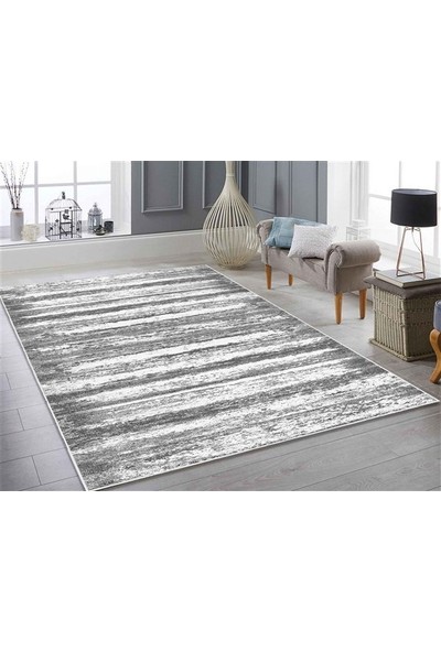 Nirvana Home Vintage Halı - Eskitme Çizgisel Gri Beyaz Dokusu Yumuşaktır. (Bambu Kaydırmaz Taban Halı) Nirvana Home Vintage Halı - Eskitme Çizgisel Gri Beyaz Dokusu Yumuşaktır. (Bambu Kaydırmaz Taban Halı)