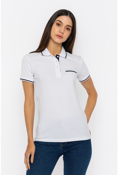 Basics&more Polo Yaka Kadın T-Shirt Basics&more Polo Yaka Kadın T-Shirt
