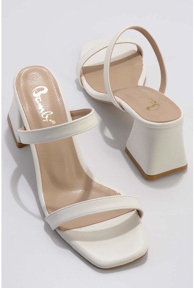 Bambi Beyaz Kadın Terlik K04685010709