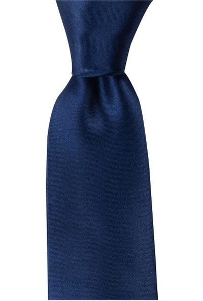 1001 Kravat Petrol Mavisi Renkli 8 cm Genişliğinde Saten Kravat