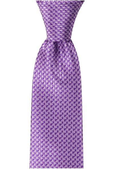 1001 Kravat Lila Desenli 8 cm Genişliğinde Kravat