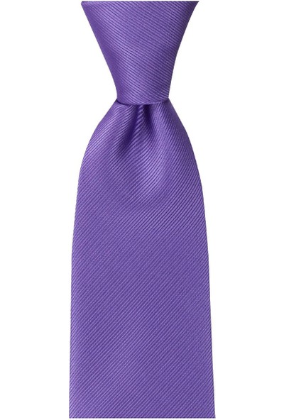 1001 Kravat Lila Çizgili 8 cm Genişliğinde Kravat