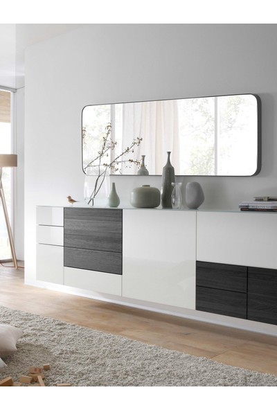 Mirrona Space 165x55 Cm Aluminyum Çerçeveli Dekoratif Ayna Mirrona Space 165x55 Cm Aluminyum Çerçeveli Dekoratif Ayna