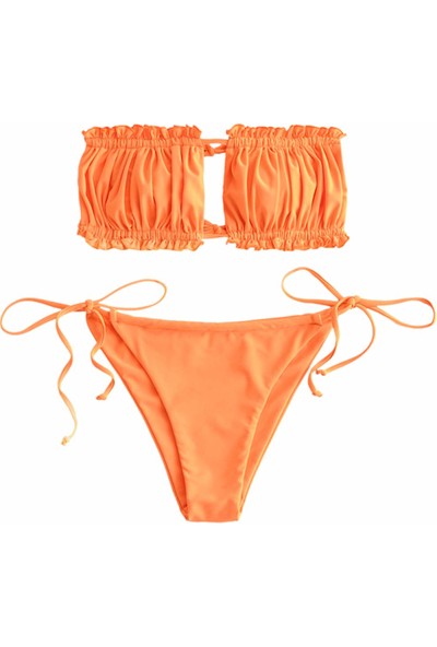 Zaful Straplez Kadın Bikini Takımı (Yurt Dışından)