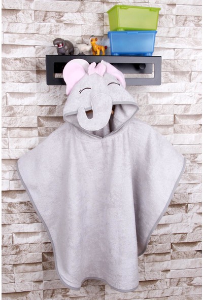 Baveno Pamuk 60 x 75 Fil Nakışlı Çocuk Panço