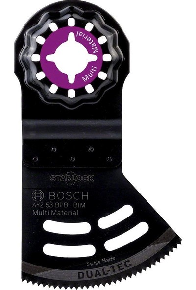 Bosch - Starlock - Ayz 53 Bpb - Bım Çoklu Malzeme Için Daldırmalı ve Yana Kesim Testere Bıçağı 1'li