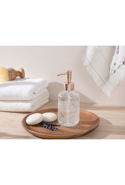 English Home Soft Bath Cam Banyo Sıvı Sabunluk 7 X 7 X 18 cm Rose Gold English Home Soft Bath Cam Banyo Sıvı Sabunluk 7 X 7 X 18 cm Rose Gold