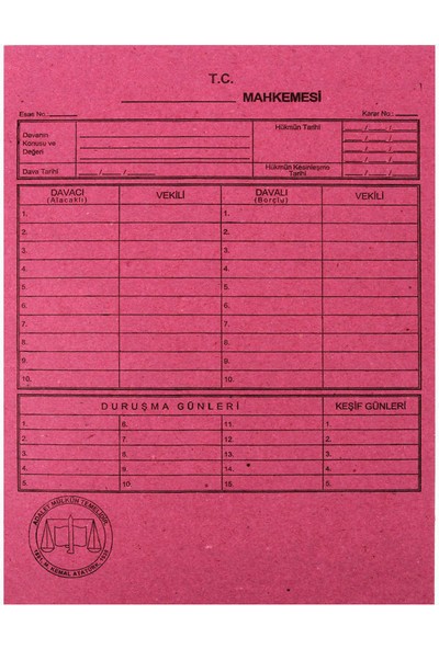 Alemdar Mahkeme Dava Dosyası 10'lu Alemdar Mahkeme Dava Dosyası 10'lu