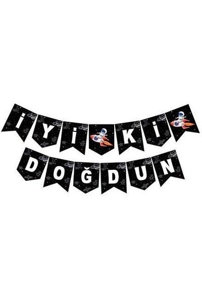 Parti Dünyası Uzay Partisi Iyi Ki Doğdun Banner 190 cm Parti Dünyası Uzay Partisi Iyi Ki Doğdun Banner 190 cm