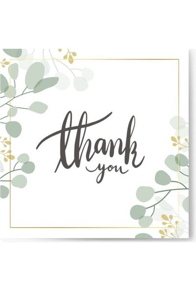Neşeli Accessories Thank You Etiket 4X4CM 70 Adet Neşeli Accessories Thank You Etiket 4X4CM 70 Adet