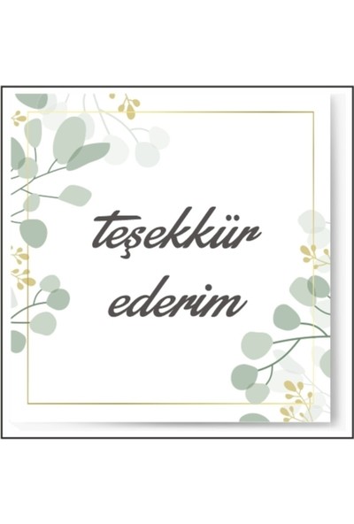 Neşeli Accessories Teşekkür Ederim Etiket 4X4CM 70 Adet Neşeli Accessories Teşekkür Ederim Etiket 4X4CM 70 Adet