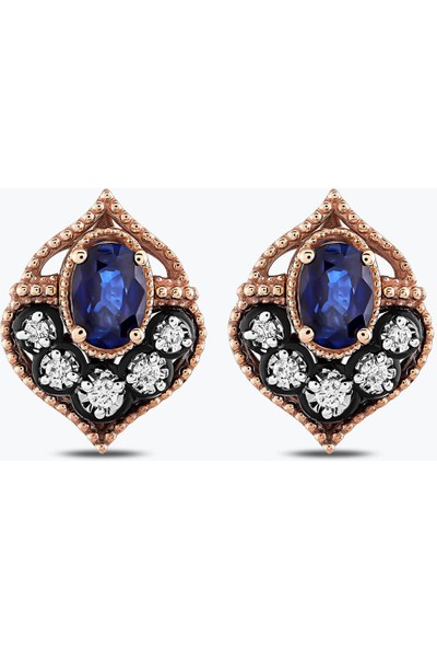 Altınbaş Elmas Safir Küpe