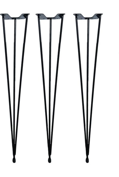 Tapacım Metal Tel Ayak Firkete Kütük Sehpa Ayağı ( 3'lü ) 50 cm 6 mm Siyah Tapacım Metal Tel Ayak Firkete Kütük Sehpa Ayağı ( 3'lü ) 50 cm 6 mm Siyah