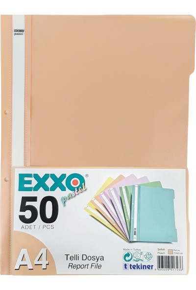 Exxo Pastel Telli Dosya 50'li Şeftali Exxo Pastel Telli Dosya 50'li Şeftali
