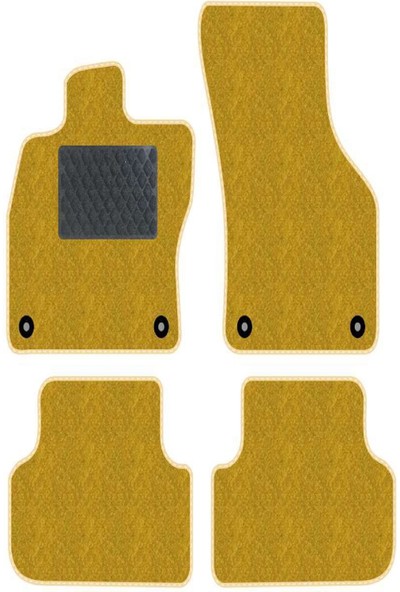 Tegin Bmw 5 Serisi F10 2011-2013 Sarı Halı Bej Kenar Baklava Topuk Halı Paspas