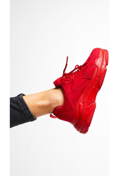 Tonny Black Kadın Spor Ayakkabı Kırmızı Süet Bls - Kırmızı