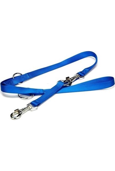 Doggie Classic Dokuma Köpek Gezdirme Tasması Medium Mavi 2X120-190 cm