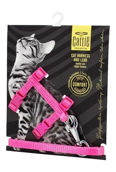 Doggie Kedi Göğüs & Gezdirme Takımı Pembe 1X25-40 cm Doggie Kedi Göğüs & Gezdirme Takımı Pembe 1X25-40 cm