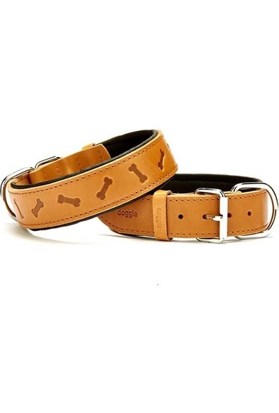 Doggie Comfort Deri Kemik Desenli Köpek Boyun Tasması Small Camel 4X47-55 cm Doggie Comfort Deri Kemik Desenli Köpek Boyun Tasması Small Camel 4X47-55 cm