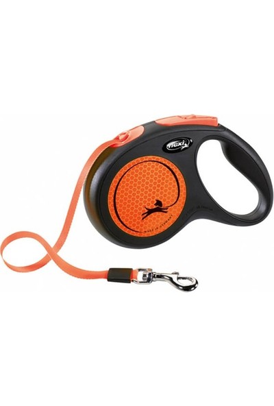Flexi Neon Reflektörlü Şerit Otomatik Gezdirme Tasması Turuncu (M) 5m Flexi Neon Reflektörlü Şerit Otomatik Gezdirme Tasması Turuncu (M) 5m