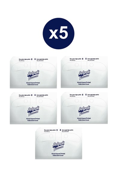 Selpak Professional Klozet Kapak Örtüsü 250 Yaprak 5'li