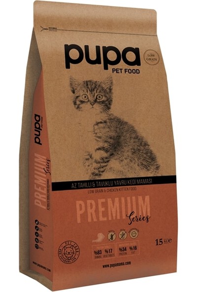 Pupa Premium Tavuklu Yavru Kedi Maması 15 kg Pupa Premium Tavuklu Yavru Kedi Maması 15 kg