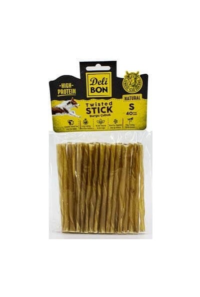 Delibon Deri Burgu Çubuk Ince Boy 40LI Paket Naturel Delibon Deri Burgu Çubuk Ince Boy 40LI Paket Naturel