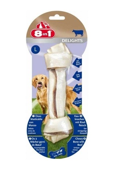 8in1 Delights Bones Biftekli Köpekler Için Ağız Bakım Kemiği Large 8in1 Delights Bones Biftekli Köpekler Için Ağız Bakım Kemiği Large