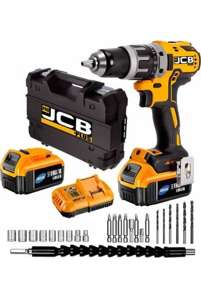 Projcb Plus Jcb Pro Plus Xr 58 V 6 Ah Sjs Metal Şanzuman Akülü Darbeli Matkap 13 mm 27 Parça Usta Set Projcb Plus Jcb Pro Plus Xr 58 V 6 Ah Sjs Metal Şanzuman Akülü Darbeli Matkap 13 mm 27 Parça Usta Set