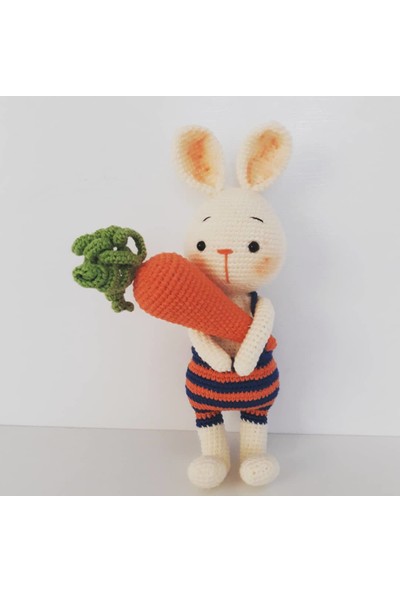 Oyuncak Park Tavşan Sunny ve Havucu Amigurumi Organik Oyuncak