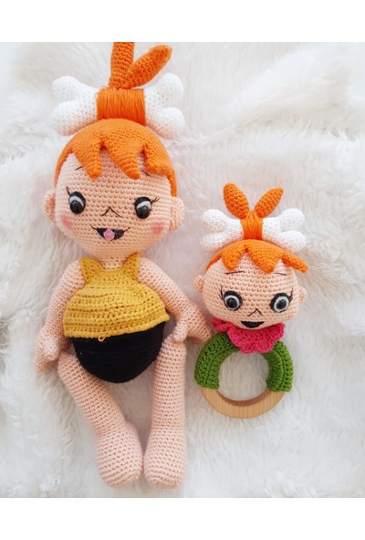 Oyuncak Park Çakıl ve Çıngırağı Amigurumi Organik Oyuncak