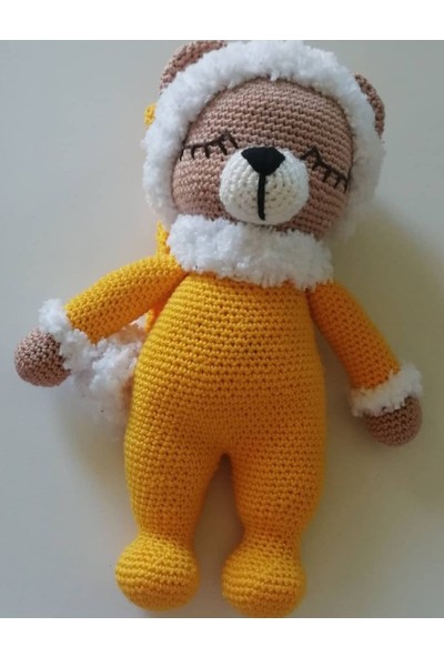 Oyuncak Park Uykucu Ayıcık Uyku Arkadaşı Amigurumi Organik Oyuncak