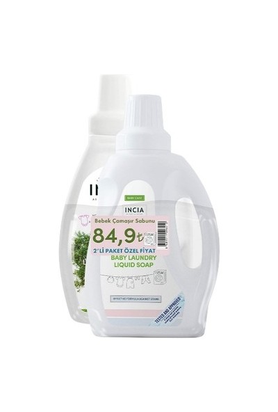 Incia Natural Bebek Çamaşır Sabunu 750 ml - 1 Alana 1 Bedava