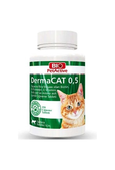 Bio Pet Active Pet Active Dermacat Kediler Için Sarımsaklı Maya Tableti 150 Adet 75 gr Bio Pet Active Pet Active Dermacat Kediler Için Sarımsaklı Maya Tableti 150 Adet 75 gr
