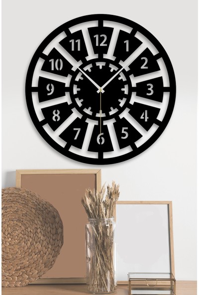 Yoktayok Zaman Tüneli Ahşap Duvar Saati 40 x 40 cm