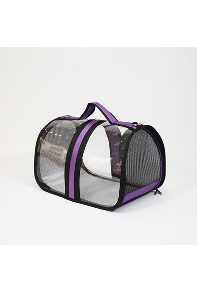 Bacco Milano Şeffaf Kedi ve Köpek Taşıma Çantası Mor Bacco Milano Şeffaf Kedi ve Köpek Taşıma Çantası Mor