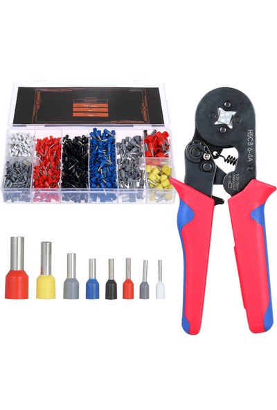Buyfun 1200 Adet Crimper ile Çeşitli Tel Yüksük Kiti 22/20/18/16/14/12/10 (Yurt Dışından)