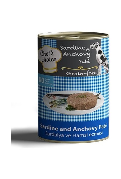 Chefs Choice Kıyılmış Sardalyalı ve Hamsili Yetişkin Köpek Konservesi 400 gr Chefs Choice Kıyılmış Sardalyalı ve Hamsili Yetişkin Köpek Konservesi 400 gr