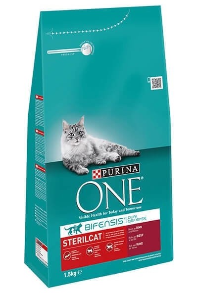 Purina One Sterilised Sığır Etli Kısırlaştırılmış Kedi Maması 1.5 kg
