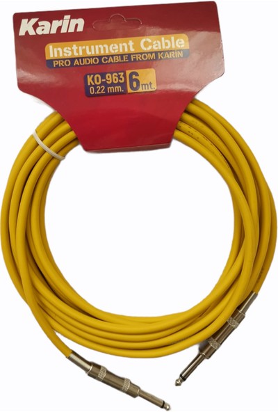 Karin KO970 - 6 Metre Enstruman Kablosu (Sarı) Karin KO970 - 6 Metre Enstruman Kablosu (Sarı)
