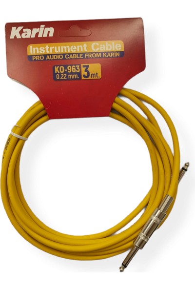 Karin KO970 - 3 Metre Enstruman Kablosu (Sarı) Karin KO970 - 3 Metre Enstruman Kablosu (Sarı)