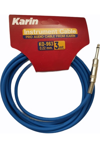 Karin KO970 - 3 Metre Enstruman Kablosu (Mavi)