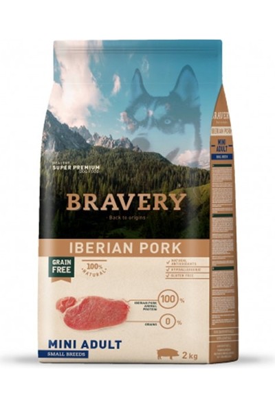Bravery Küçük Irk Domuzlu Tahılsız Yetişkin Köpek Maması 2 kg Bravery Küçük Irk Domuzlu Tahılsız Yetişkin Köpek Maması 2 kg