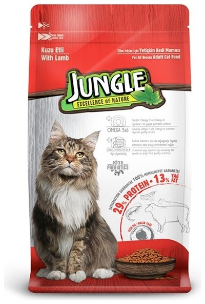Jungle Kuzu Etli Yetişkin Kedi Maması 15 kg